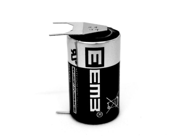 EEMB 3.6V Lithium Li-SoCl2 Battery ER14250 1/2AA w/PC Pin Horizontal ...